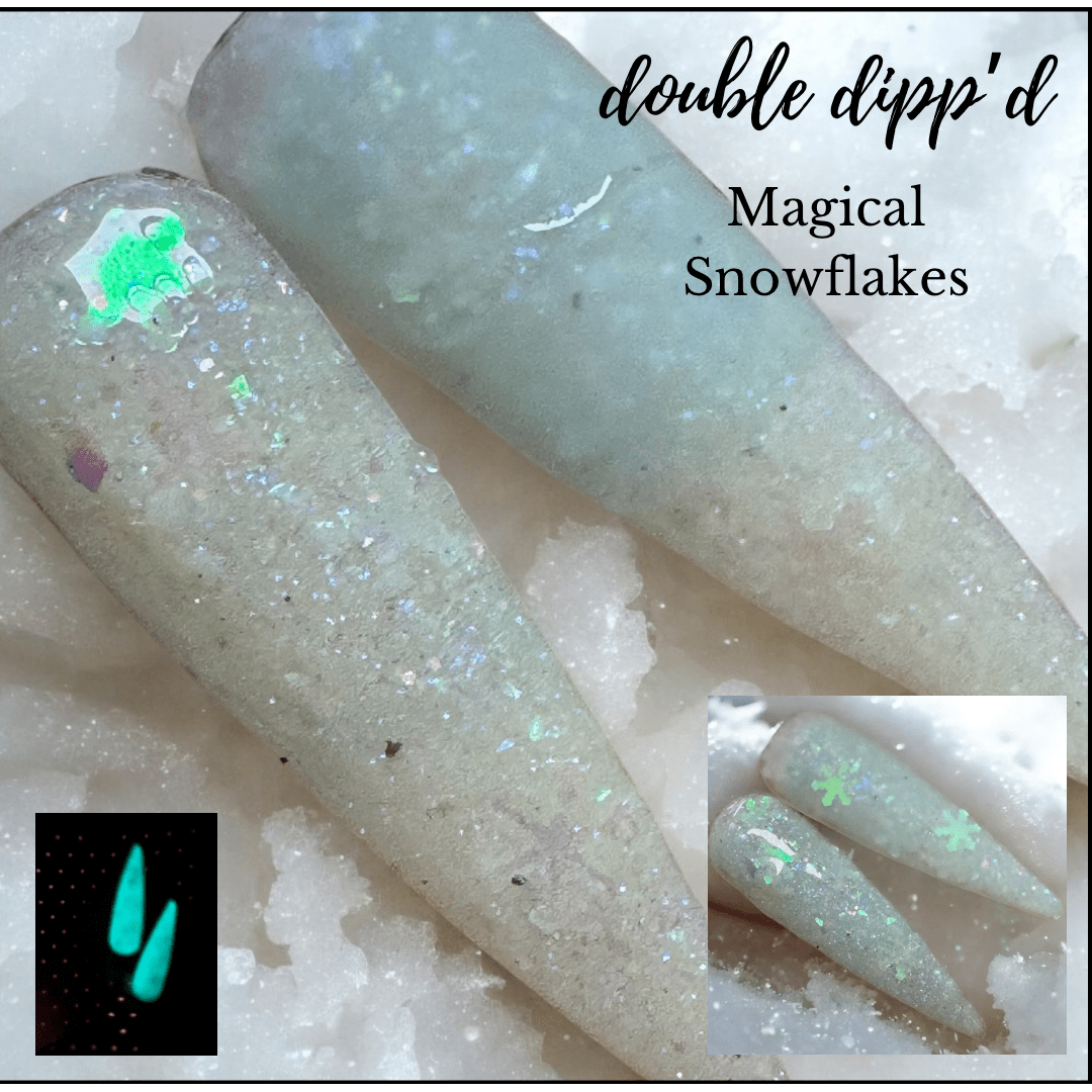 Magical Snowflakes Dip Powder - by Double Dipp'd Dip Powder