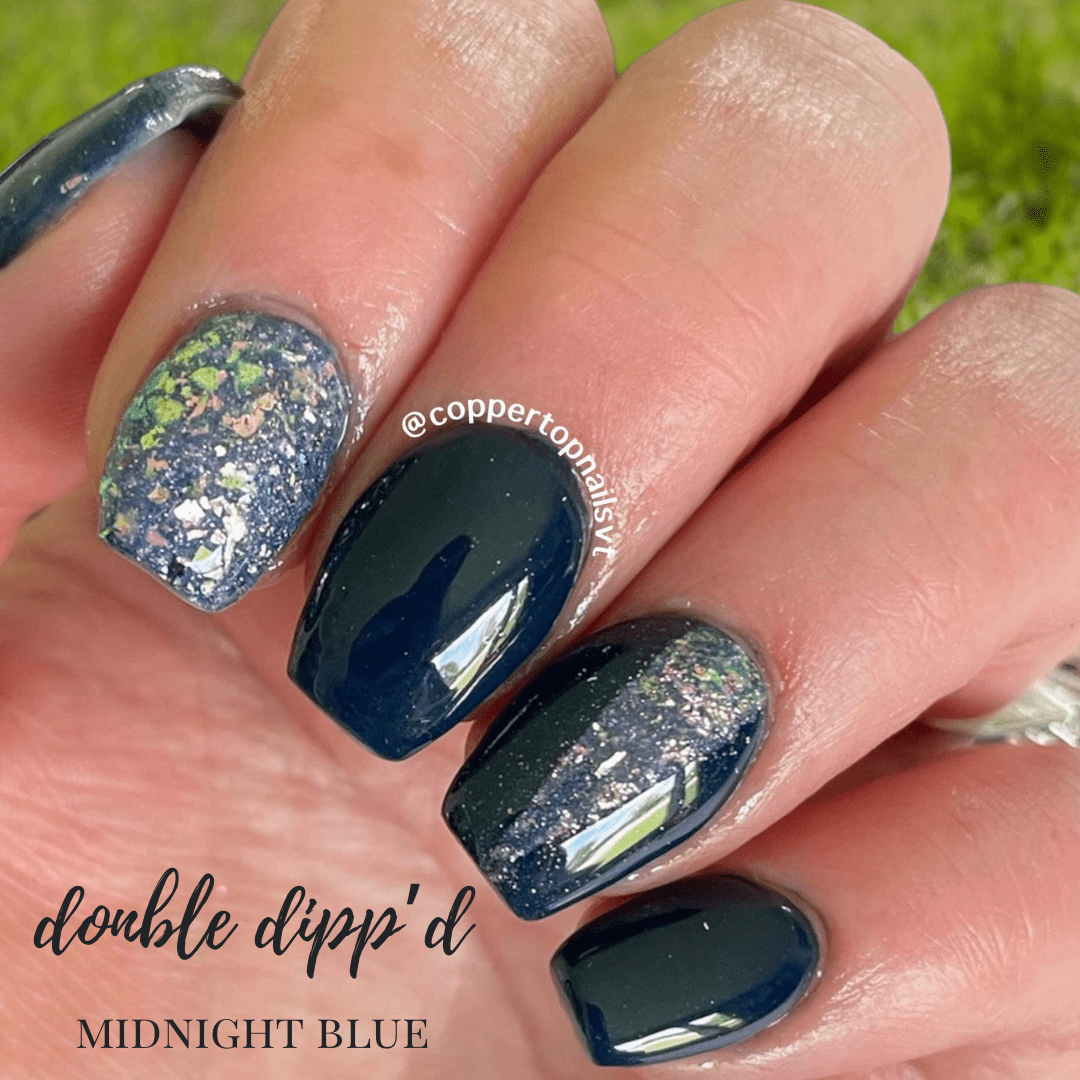 Midnight Blue Dip Powder - by Double Dipp'd Dip Powder