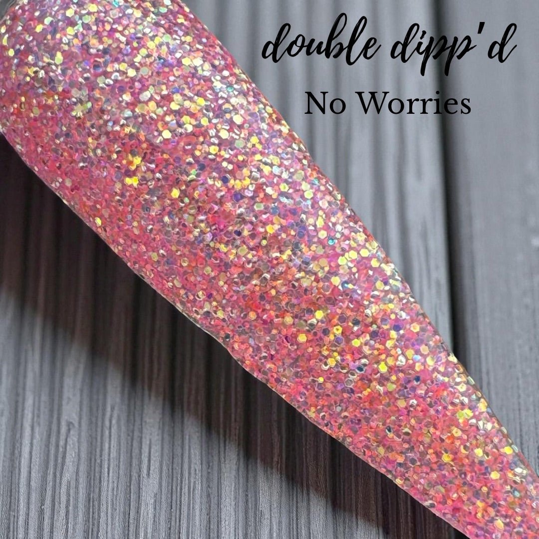 No Worries Dip Powder - Dip Powder by Double Dipp'd Dip Powder
