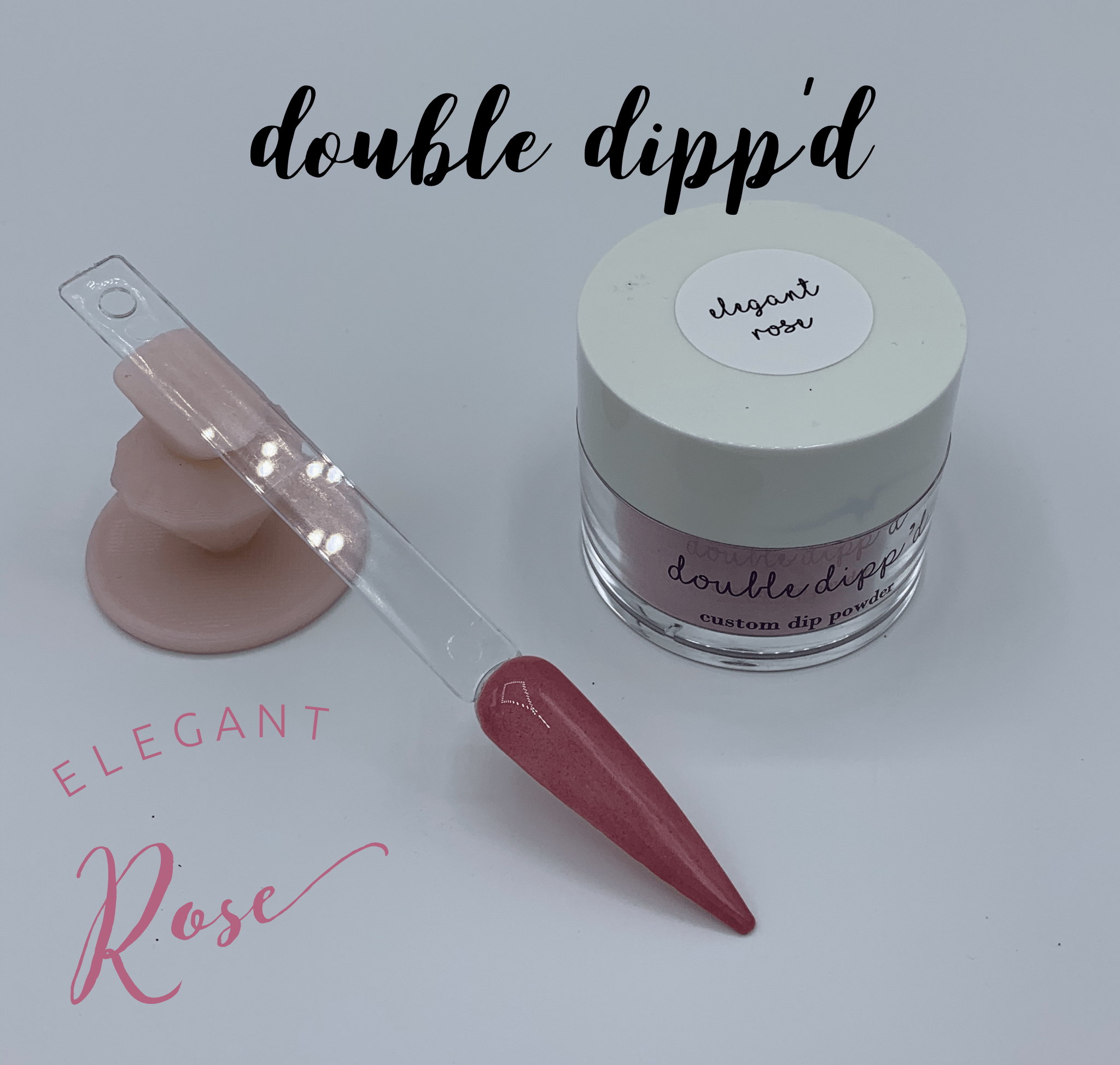 Elegant Rose Dip Powder - by Double Dipp'd Dip Powder